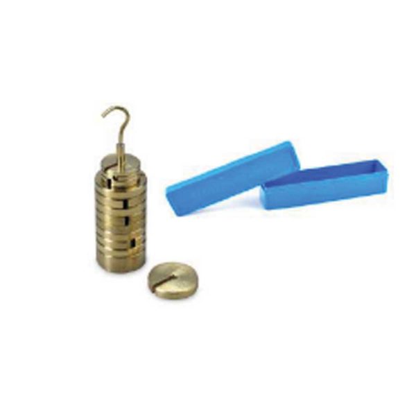 Slotted Weight Set W/Hanger-Brass - Supertek Scientific