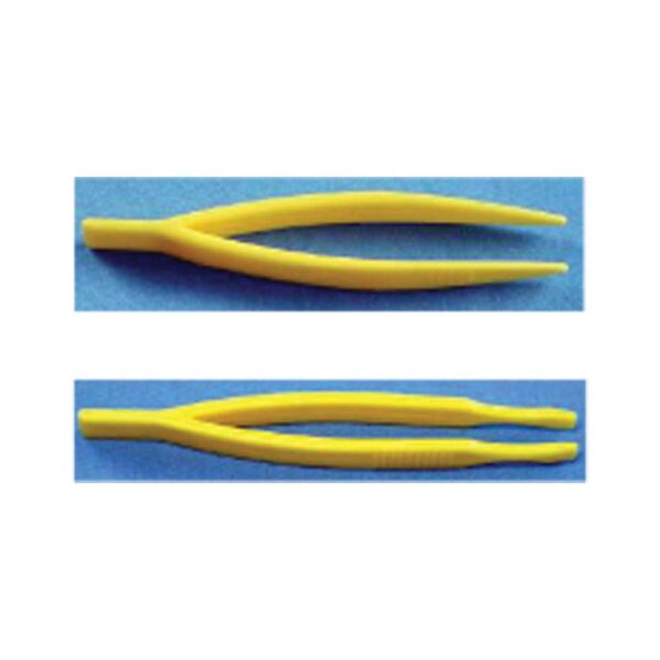 Plastic Forceps, 4.5", Yellow - Supertek Scientific